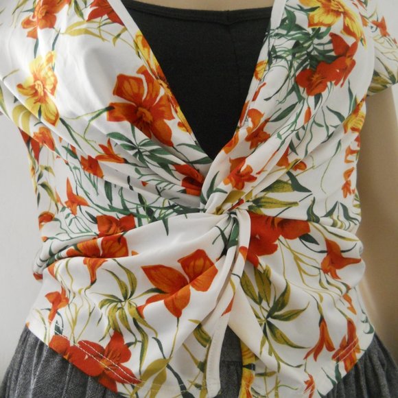 Madrag | Tops | Madrag Top Womens Small Tropical Print Knit | Poshmark